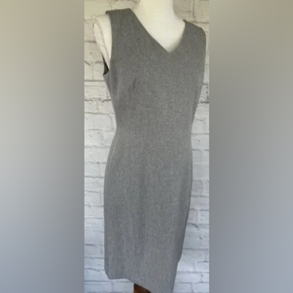 KASPER Women's Office Dress Petite Gray Sleeveless Sh… - Gem